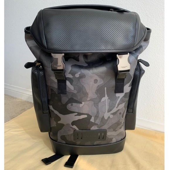 Coach | Bags | Ranger Backpack Signature Coach Leather Camouflage ...
